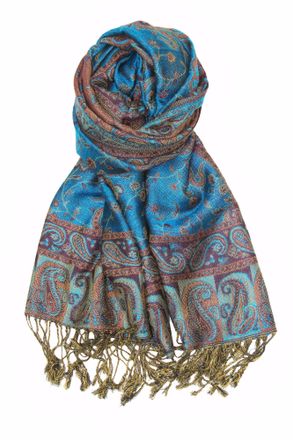 achillea Pashmina-Schal f&uuml;r Damen, blaugr&uuml;n, 28 W x 76 L
