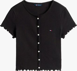 Tommy Hilfiger T-shirt c&ocirc;tel&eacute; en coton m&eacute;lang&eacute;