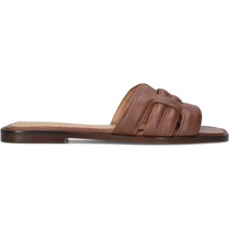 Notre-V Braune Leder Sommer Pantoletten - - Shoes - Damen - Braun - 41 EU