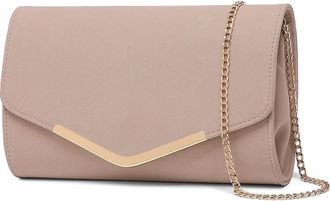 Miss Lulu Damen Umschlag Rosa Clutch Elegant Abendtasche Brauttasche Umschlag Clutch Tasche Handtasche mit Kette f&uuml;r Hochzeit Party Prom