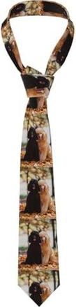 Generic Cravate Deux Arbres &Agrave; Caniches Royaux DAutomne Classique Men Tie &Eacute;l&eacute;gant Cravates Homme Pour F&ecirc;te Affaires L&Eacute;cole