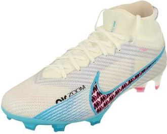 Nike Nike Zoom Superfly 9 Elite FG Hommes Chaussures de Football DJ4977 Soccer Cleats (UK 7 US 8 EU 41, White Baltic Blue Pink Blast 146)