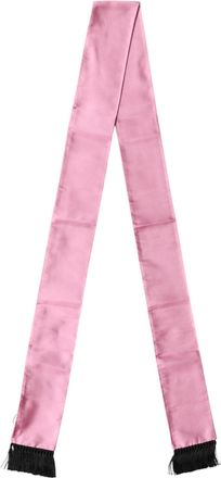 Dolce & Gabbana Mens Pink Silk Fringes Neck Wrap Foulard Scarf