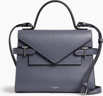 Le Tanneur Sac &agrave; main double rabat moyen mod&egrave;le Emilie en cuir grain&eacute;