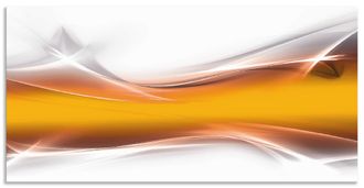 Artland ARTland Wanddeko Wandbild Alu Verbundplatte f&uuml;r Innen & Outdoor Bild100x50 cm Abstrakte Motive Gegenstandslos Digitale Kunst Gold Kreatives Element Go