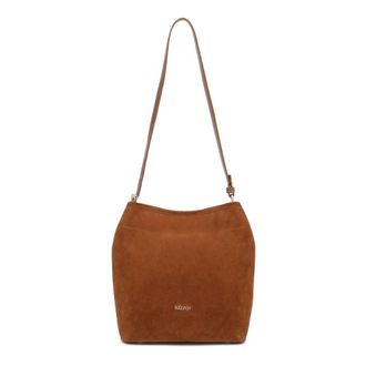 Kazar Hellbraune Wildleder-Hobo-Handtasche mit verstellbarem Griff - - Bags - Damen - Braun - ONE SIZE