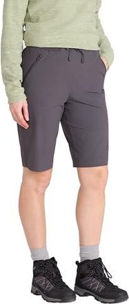 Mountain Warehouse Short Explorer pour Femme - Pantacourt avec des Poches zipp&eacute;es, Cordon de Serrage, l&eacute;ger - Id&eacute;al pour Le Plein air, Les randonn&eacute;es et lhiver Gris fonc