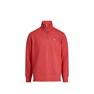 GANT Sweatshirt &agrave; col zipp&eacute; en coton m&eacute;lang&eacute;