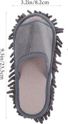 BESPORTBLE Pantoufles DInt&eacute;rieur Antid&eacute;rapantes en Microfibre Chenille Grise Taille S Pantoufles &agrave; &Eacute;pousseter pour Nettoyage de Sol Lavables en Machine Adapt&eacute;es 