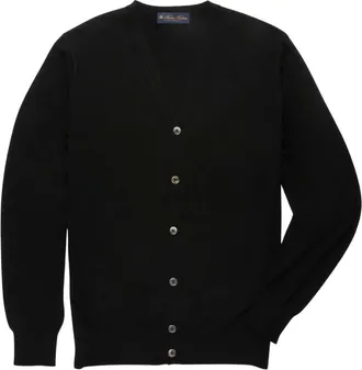 Brooks Brothers Homme, Pulls, Noir, Taille: S Merino Wool Cardigan