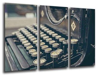 Cuadros C&aacute;mara Wandbild - Bild Schreibmaschine Vintage, 97 x 62 cm, Holzdruck - XXL Format - Kunstdruck, 26228