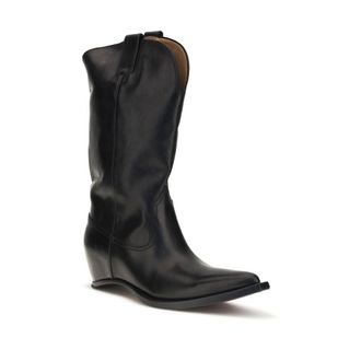 Maison Margiela Mens Black Calf Leather Bos Taurus Boots
