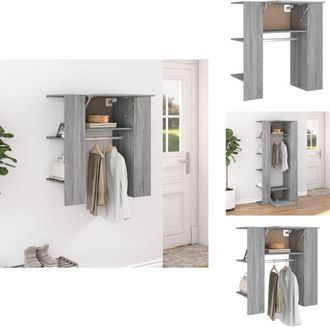vidaXL Flurschrank Grau Sonoma 97,5x37x99 cm Holzwerkstoff - Flurschrank - Kleiderschrank - Holzschrank - Wohnzimmermöbel - Regal