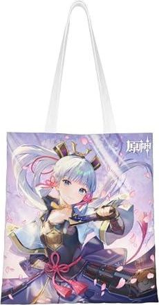 Generic 40.6 X 38.0 cm Canvas Totes Hand Shopping Bag With All Roles Print Genshin Impression For Daily Impact Shopping Shoulder Bag