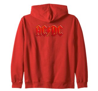 AC/DC Offizielles AC/DC Logo Dunkelrot Rock Musik Band Kapuzenjacke
