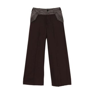 sacai Femme, Pantalons, Brun, Taille: 44 FR Panelled Pantalons