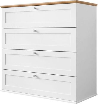 Best Mobilier Francesco - commode - effet bois et blanc - 92 cm