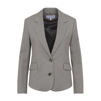 Loewe Femme, Vestes, Gris, Taille: 36 FR Veste Tailleur en Laine