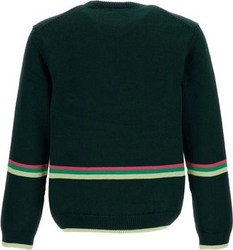 J.W.Anderson Intarsia-Knit Sheep Motif Sweater - Green