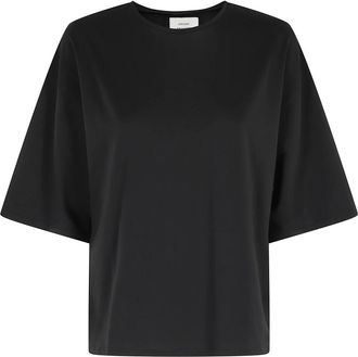 Loulou Studio Femme, Tops, Noir, Taille: 36 FR Osis Boxy T-Shirt