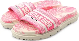 Dior sandales en toile à fleurs - Rose