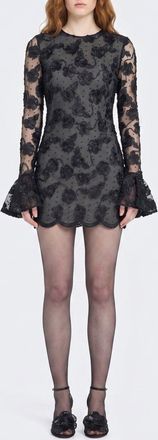 Rotate Mini-robe fourreau en jersey &agrave; imprim&eacute; floral avec manches longues