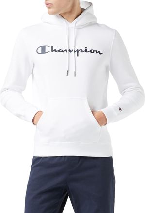 Champion Herren Legacy Classic Logo Kapuzenpullover, Weiß, XS