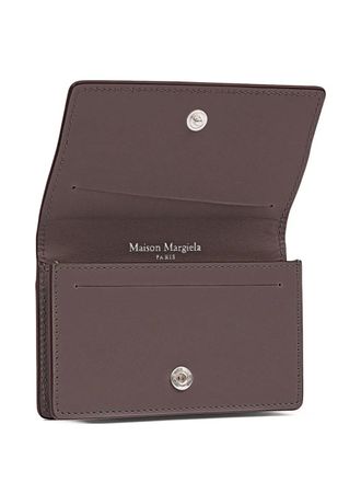 Maison Margiela portefeuille en cuir à logo - Marron
