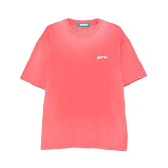 Barrow Logo-Print T-Shirt - - Tops - Herren - Rot - M
