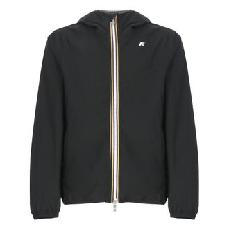 K-Way Schwarze Wasserdichte Kapuzenjacke - - Jackets - Herren - Schwarzk - 2XL