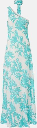 Alexandra Miro Bedruckte One-Shoulder-Robe Odetta