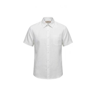 40weft 40Weft, Homme, Chemises, Blanc, Taille: L Chemise &agrave; Manches Courtes avec Poche