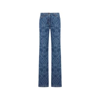 Etro Flared Jeans mit Pegaso-Kn&ouml;pfen - - Jeans - Damen - Blau - W28