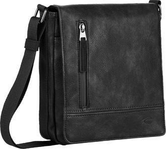 Camel Active Umh&auml;ngetasche CAMEL ACTIVE Traces, Damen, Gr. B/H/T: 20,5cm x 24cm x 6,5cm, schwarz, Polyurethan, Taschen Umh&auml;ngetasche, aus Lederimitat, funktional m