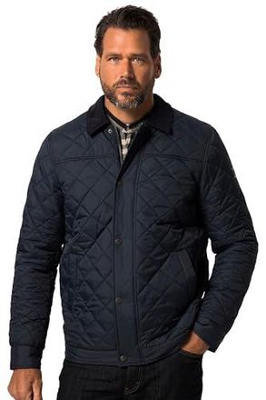 JP1880 Hommes Grandes tailles L-8XL Veste matelass&eacute;e avec col en velours c&ocirc;tel&eacute; et fermeture &agrave; glissi&egrave;re bleu marine XL 811805130-XL