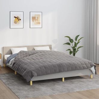 vidaXL Gewichtsdecke Grau 220x240 cm 15 kg Stoff - Vidaxl