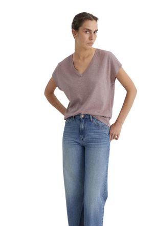 Mavi Damen Short Sleeve Basic T-Shirt, Twilight Mauve, M