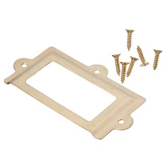 BESPORTBLE BAZEITFLOW 10 St&uuml;ck Metall Etikettenhalterrahmen in Gold Schubladen Etikettenrahmen f&uuml;r Medizinschr&auml;nke Schrankbeschriftung mit Einfacher Montage Glat