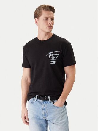 Tommy Jeans T-Shirt DM0DM22553 Schwarz Regular Fit