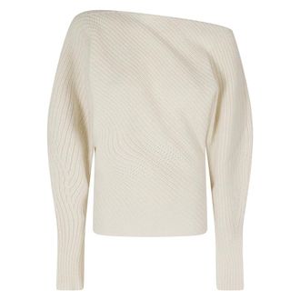 Alberta Ferretti Maglia Lana Merino - - Knitwear - Damen - Wei&szlig; - XS