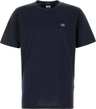 C.P. Company C.p. Company, Homme, Tops, Bleu, Taille: XL T-shirt en coton &agrave; manches courtes