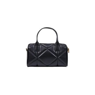 Love Moschino Womens Quilted Polyurethane Shoulder Bag Black
