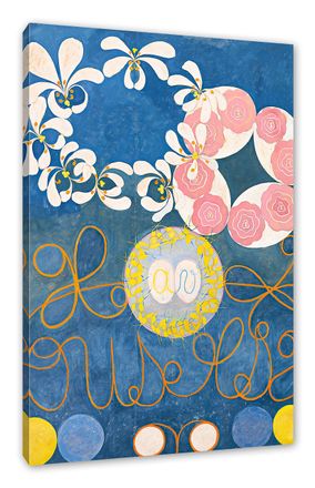 Pixxprint Hilma af Klint - The Ten Largest, Gr&ouml;&szlig;e: 100x70cm, Leinwandbild, fertig gespannt, Wandbild, Dekoration, Kunstdruck, kein Poster