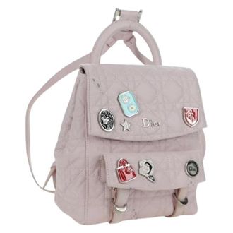 Dior Pre-owned Vintage Lammfell Rucksack - - Pre-owned - Damen - Rosa - ONE SIZE