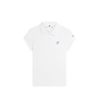 Tommy Hilfiger Polo slim brod&eacute; en coton m&eacute;lang&eacute;