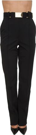 Elisabetta Franchi Femme, Pantalons, Noir, Taille: 44 FR Slim-fit Pantalons