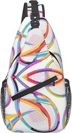 Generic L&eacute;ger Sacoche Tactique Sports Tennis Raquettes Balles Art Sac De Poitrine Casual Sac Poitrine pour &eacute;cole Homme Femme