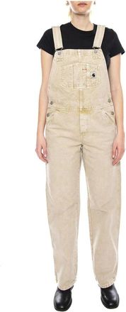 Carhartt Work in Progress Femme, Combinaisons et Ensembles, Beige, Taille: 38 FR W Bib Overall Straight