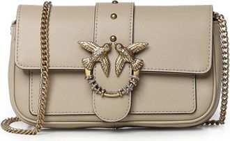 Pinko Pinko, Femme, Sacs, Beige, Taille: ONE Size Love One Sac Bandouli&egrave;re