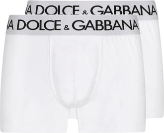 Dolce & Gabbana Homme, Sous-vêtements, Blanc, Taille: XL Stretch Cotton Trunk (Set of 2)